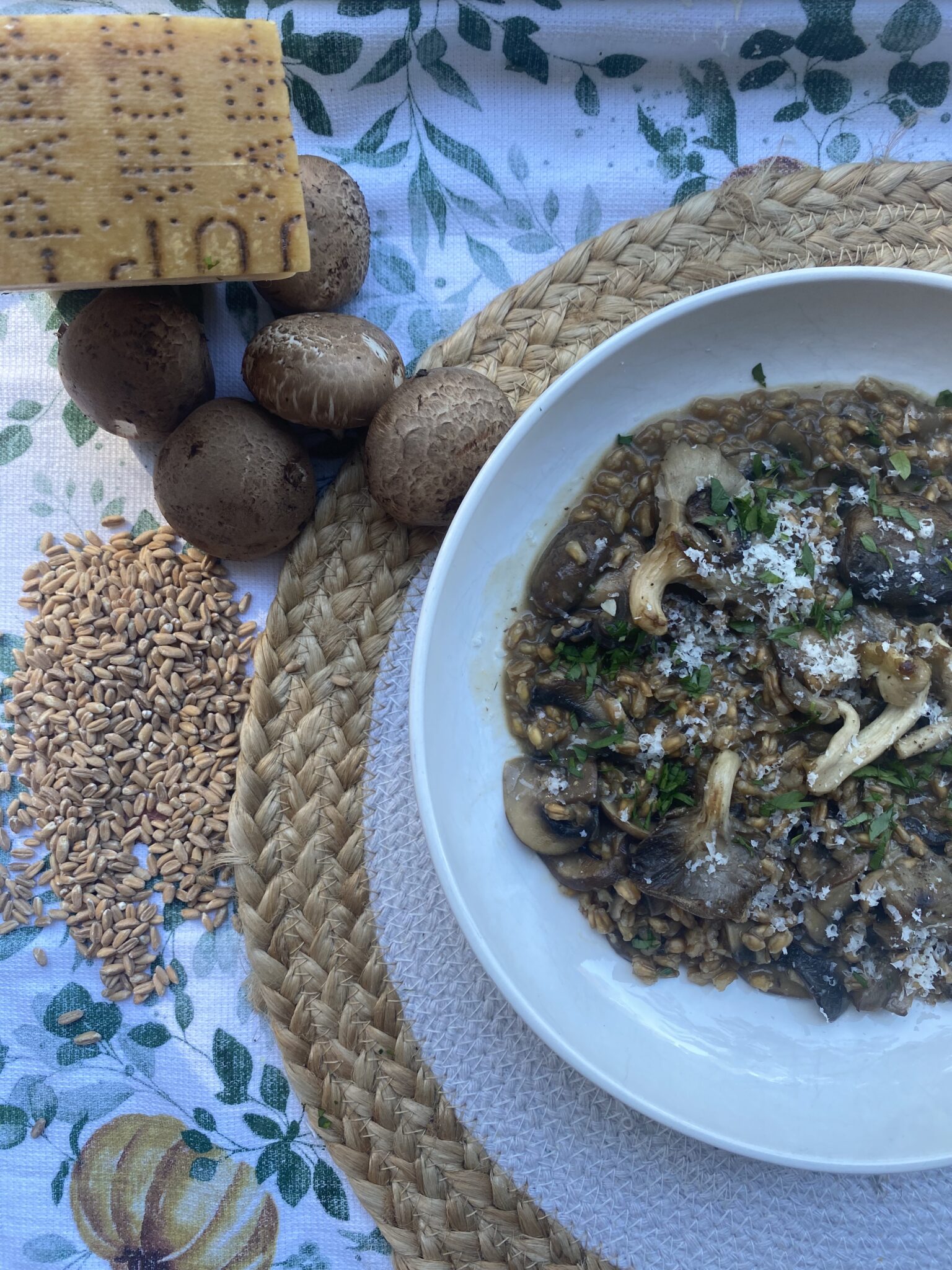 Healthy Italian Series: Mushroom Farrotto - Frannie Loves Food