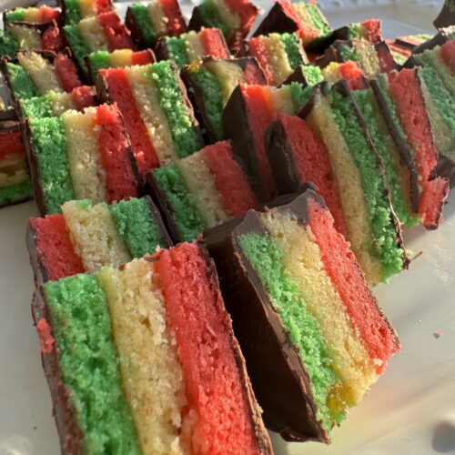 Tre Colori (Italian Rainbow Cookies) - Frannie Loves Food