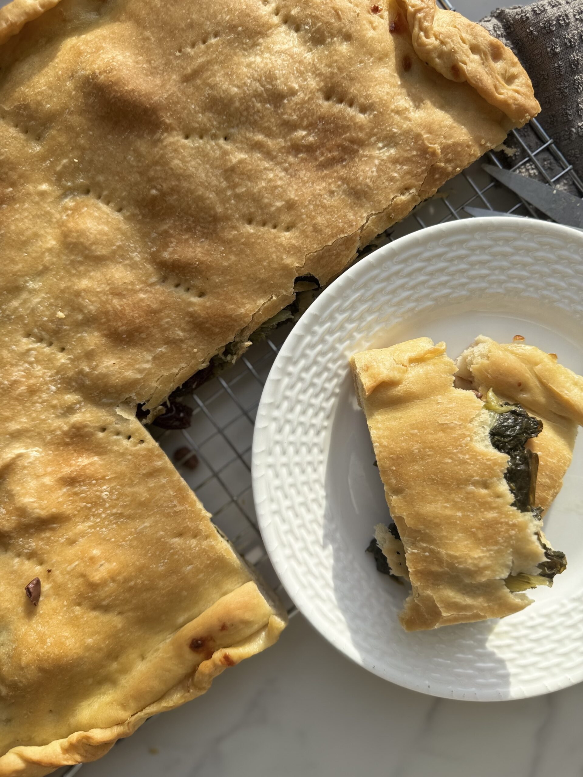 Escarole Pizza (A Pizz i Scarola) - Frannie Loves Food