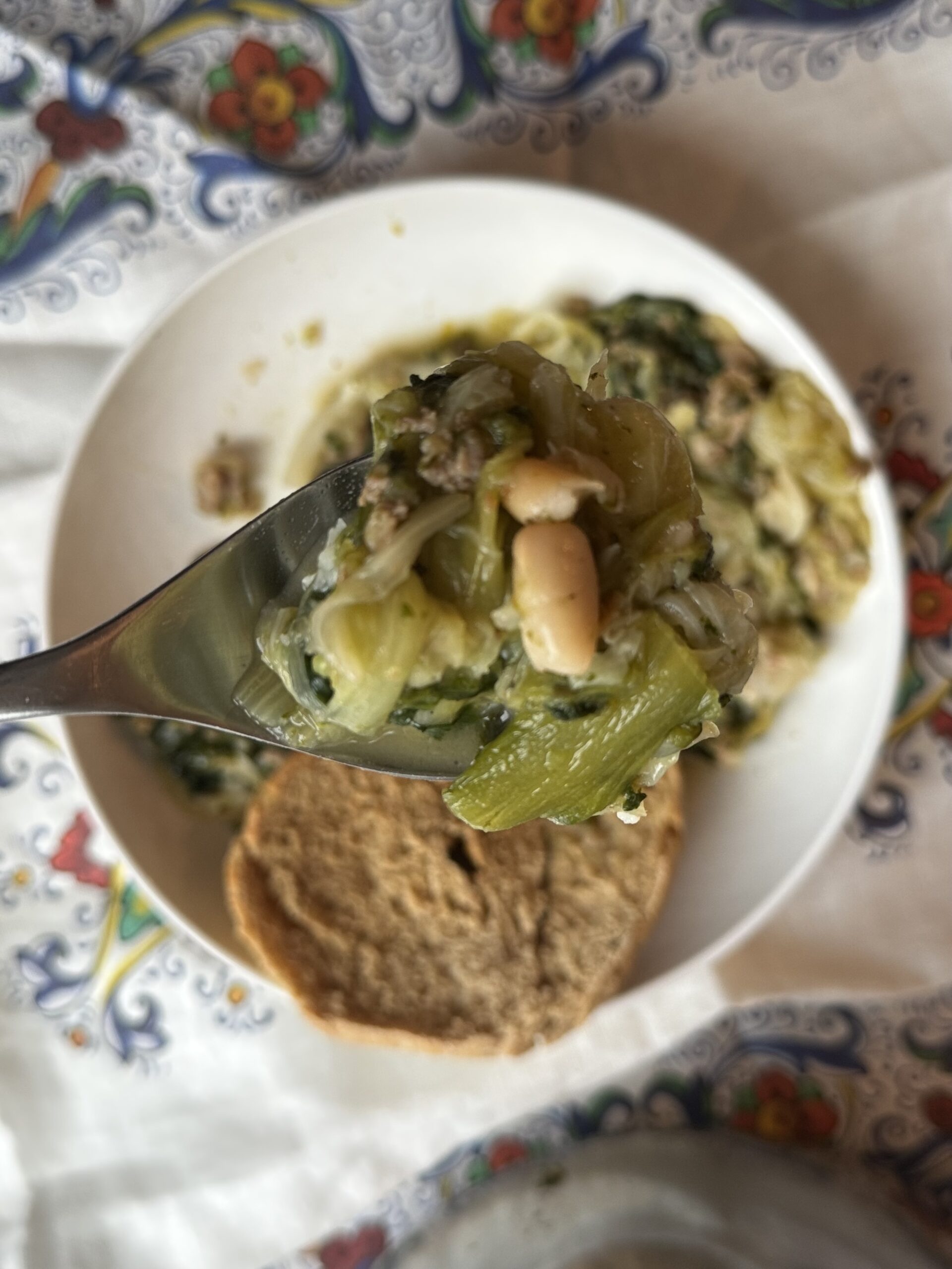 Escarole, Cabbage & Sausage Stew - Frannie Loves Food